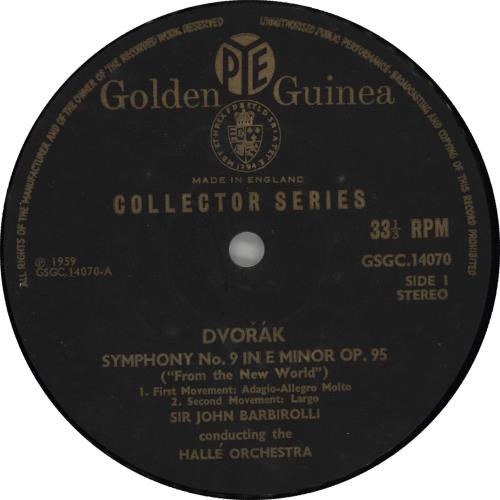 Antonín Dvorák Symphony No. 9 in E Minor Op.95 ("From The New World") UK vinyl LP album (LP ...